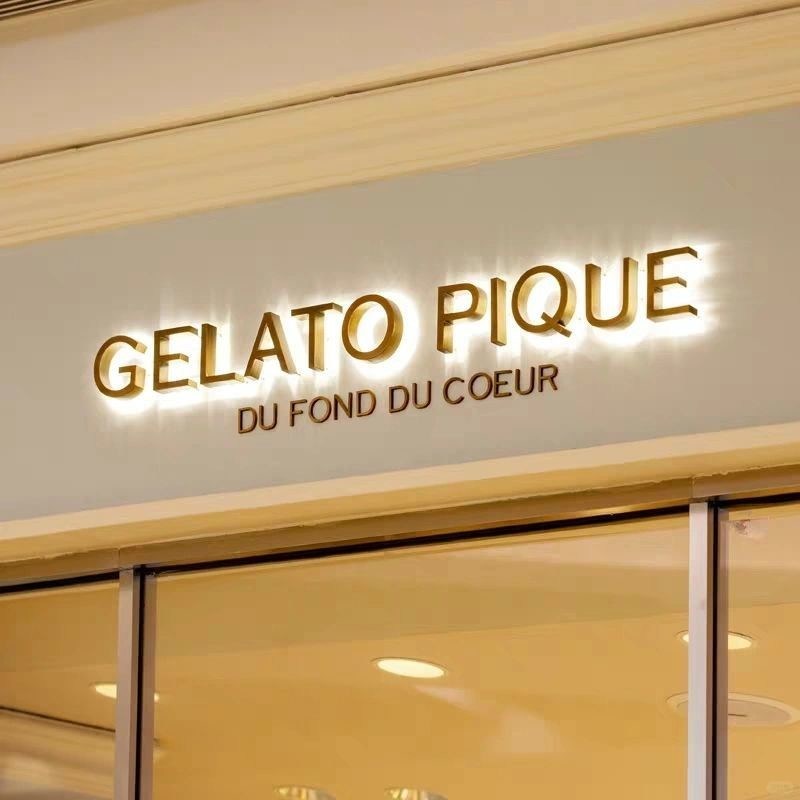 Small Letters Logo 3D Acrylic Business Signage for Office and Store 12V ...